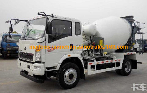 High Performance 4-6M3 Mixer Tank Truck 4x2 6 Wheels Of Sinotruk Howo